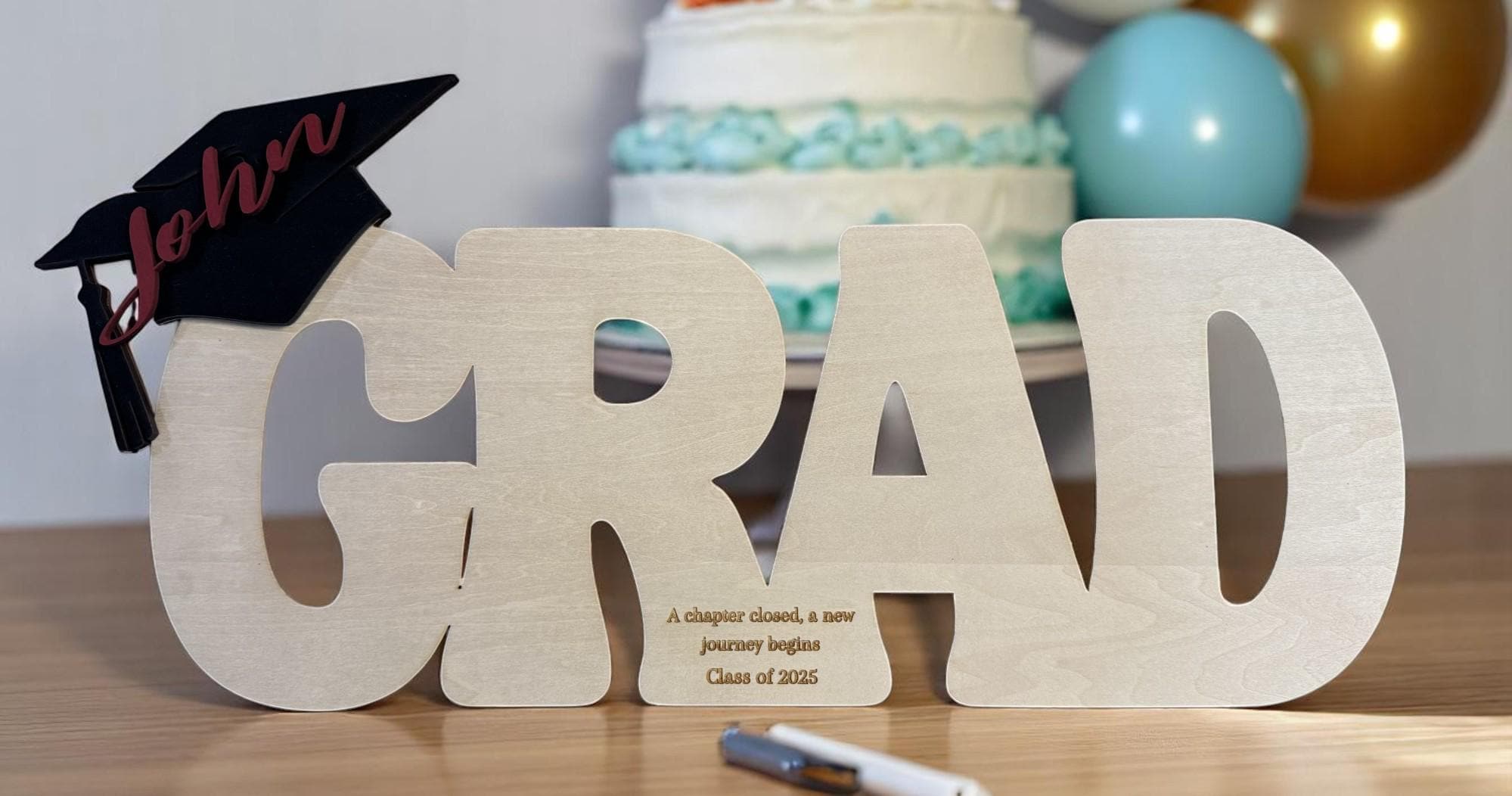 Graduation Guestbook Sign • Grad Party Guest Book Alternative • 3D Cap ...