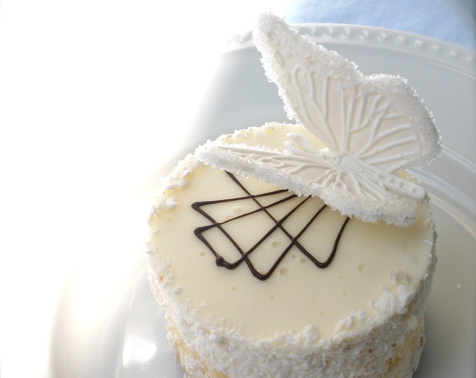 Edible Sugar Butterflies GLISTENING WHITE - Etsy