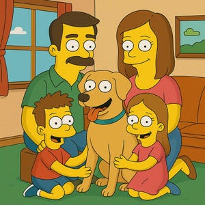 Custom Simpsons Digital Portrait - Etsy