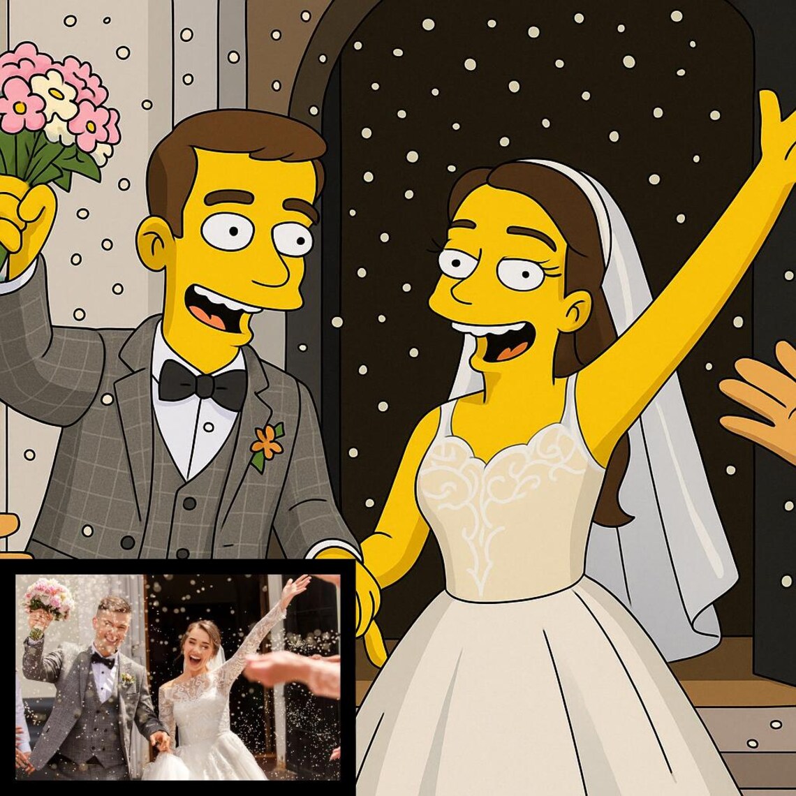 Custom Simpsons Digital Portrait - Etsy