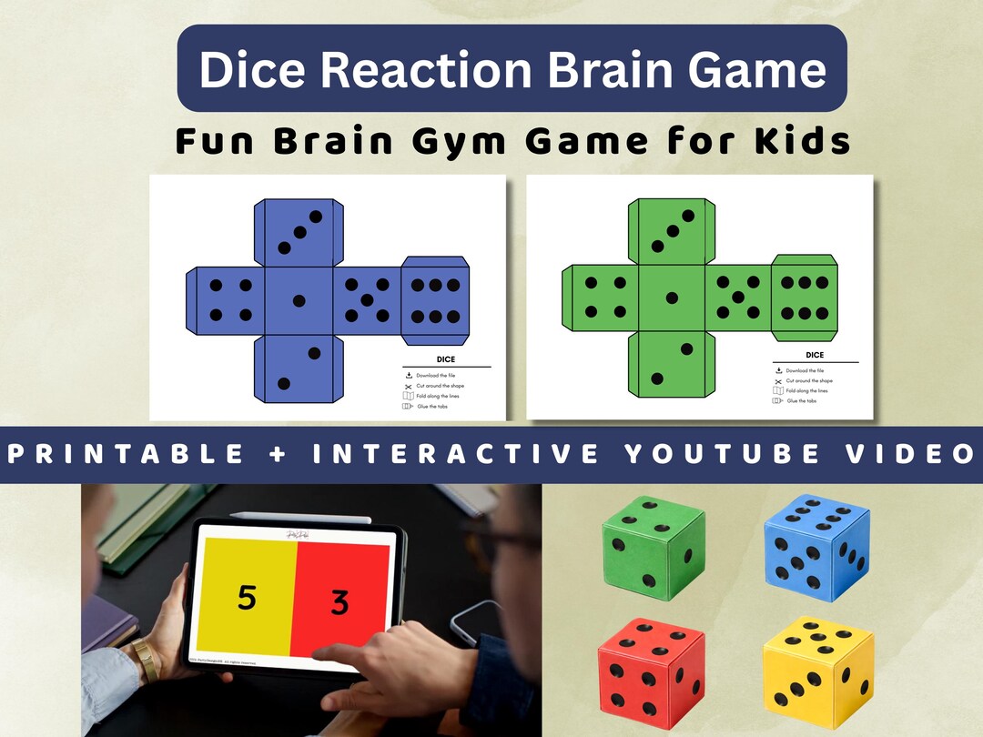 Dice Reaction Brain Game for Kids: ADHD Focus Activity | Coordination ...