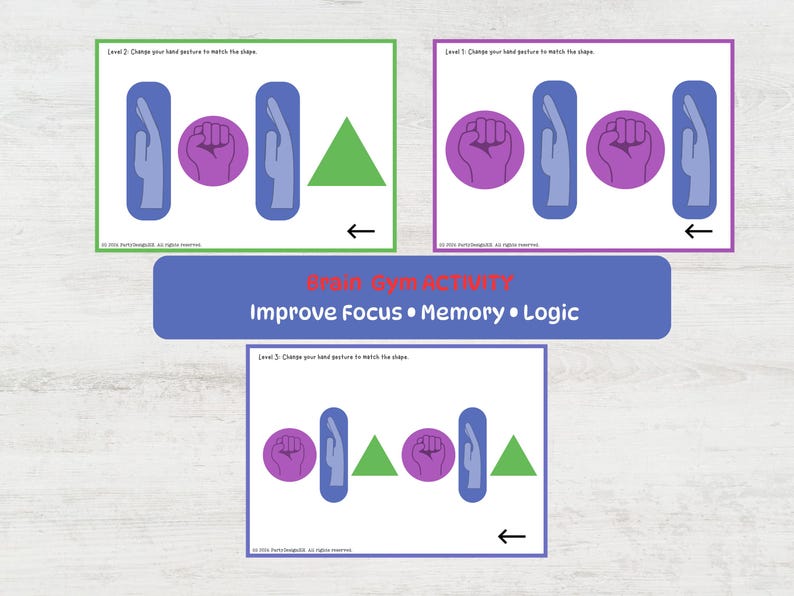 Brain Finger Gym Printable Worksheets for Kids | Memory & Focus ...