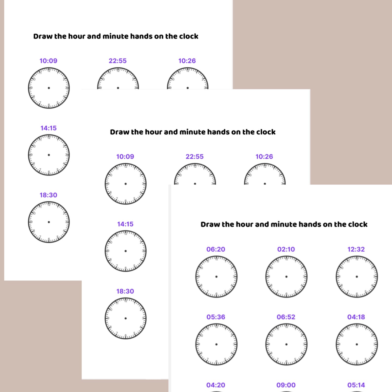 Telling Time Worksheets, Second Grade, Homeschool, Back to School, Tell ...