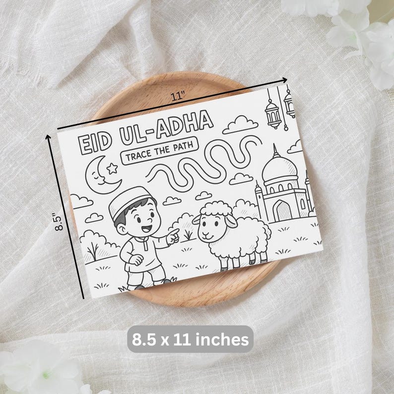 Eid Ul-adha Kids Activity Sheet | Islamic Tracing & Coloring Page ...