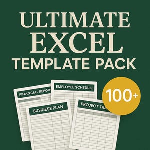 Ultimate Excel Template Pack | Business, Finance, HR, Project ...