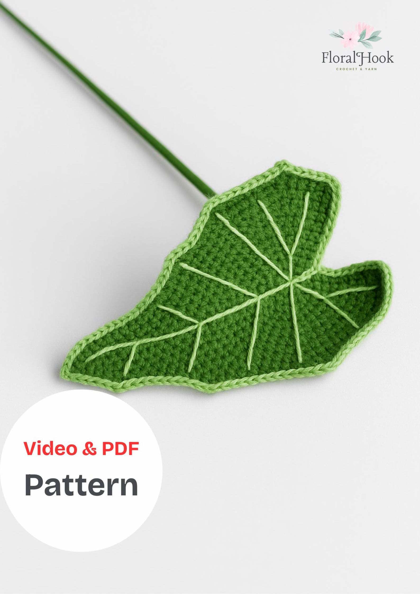 Crochet Leaf and Flower Bouquet Pattern (video & PDF) - Etsy