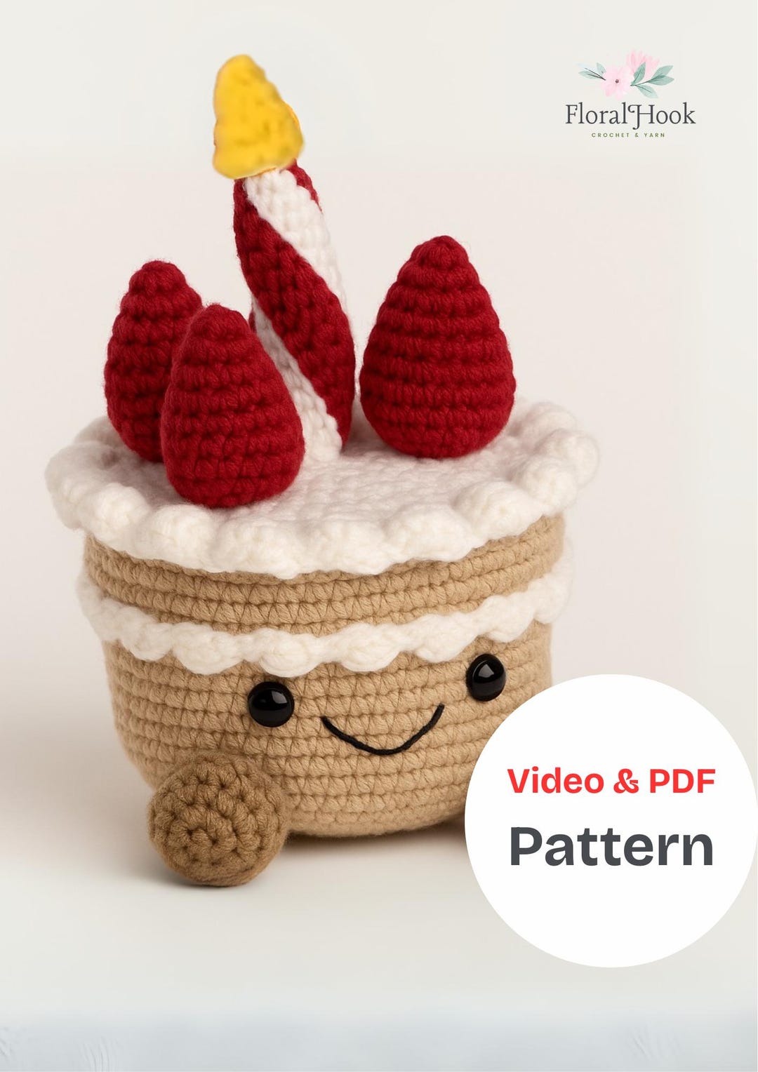 Crochet Jellycat Birthday Cake Pattern: Video Tutorial & PDF - Etsy