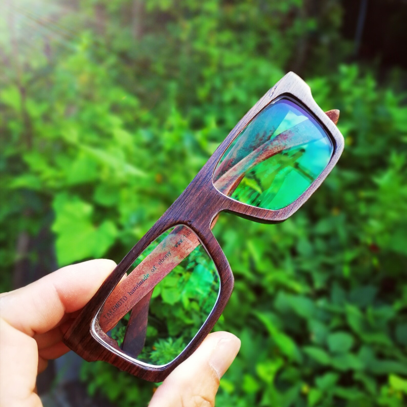 KNIGHT Square Handmade EBONY Wood Prescription Progressive | Etsy