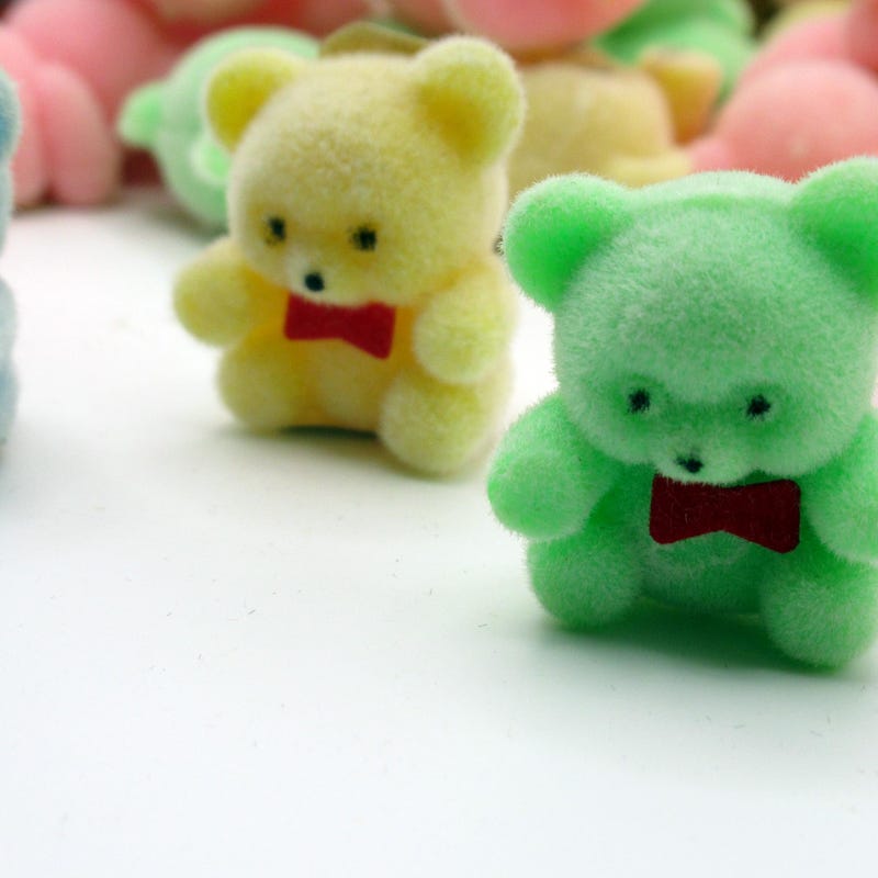 Flocked Bear - Etsy UK