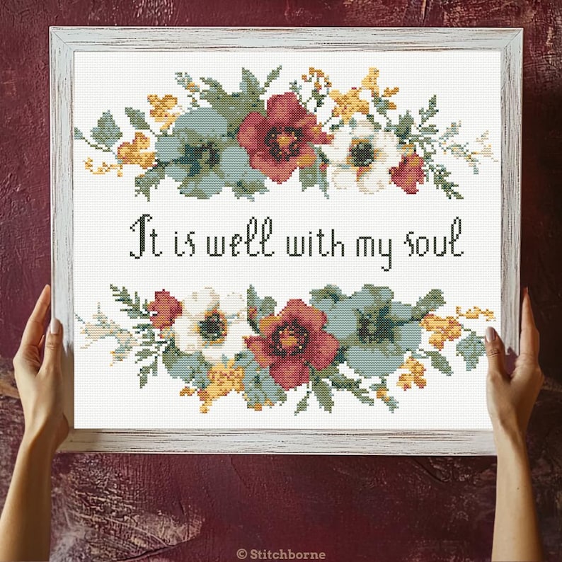 It is Well With My Soul Cross Stitch Pattern PDF Download Printable ...