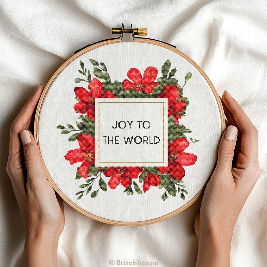 Joy to the World Cross Stitch Pattern PDF Download Printable Christmas ...