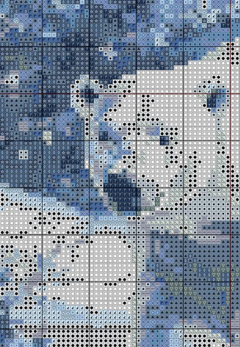 Polar Bear in Winter Cross Stitch Pattern, Winter Embroidery, Snowy ...
