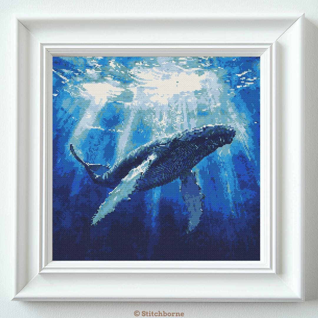 Humpback Whale Underwater Cross Stitch Pattern PDF Download Printable ...