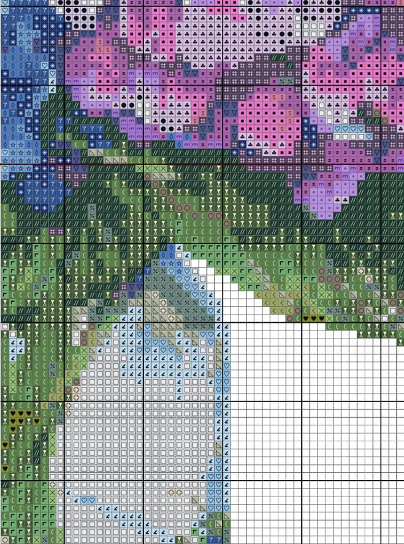 Hydrangeas in Vase Cross Stitch Pattern PDF Download Hydrangea Cross ...