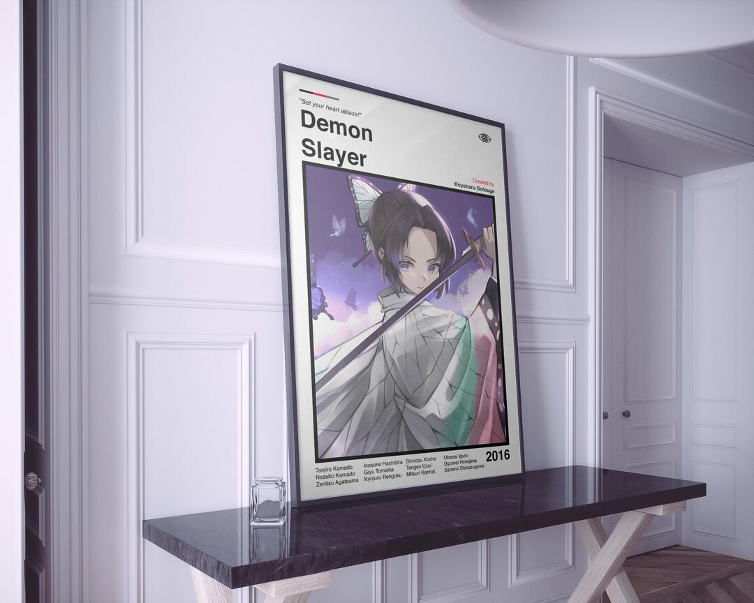 Demon Slayer Poster | Demon Slayer Anime Print | Vintage Poster ...