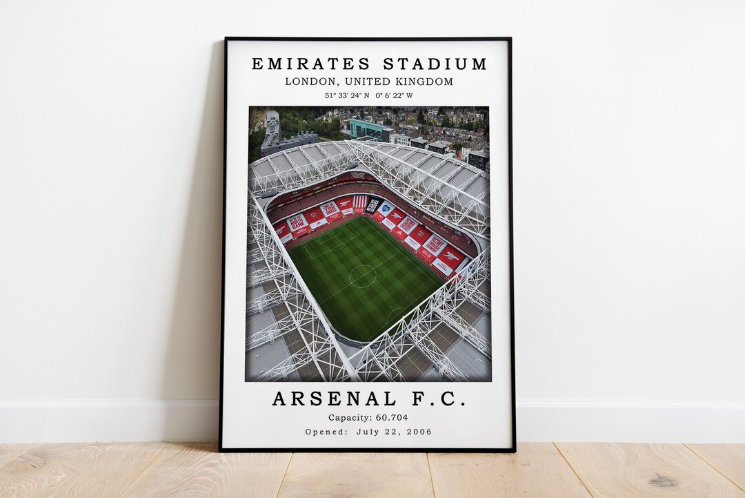 Emirates Stadium Poster | Arsenal Poster | Emirates Stadium Print ...
