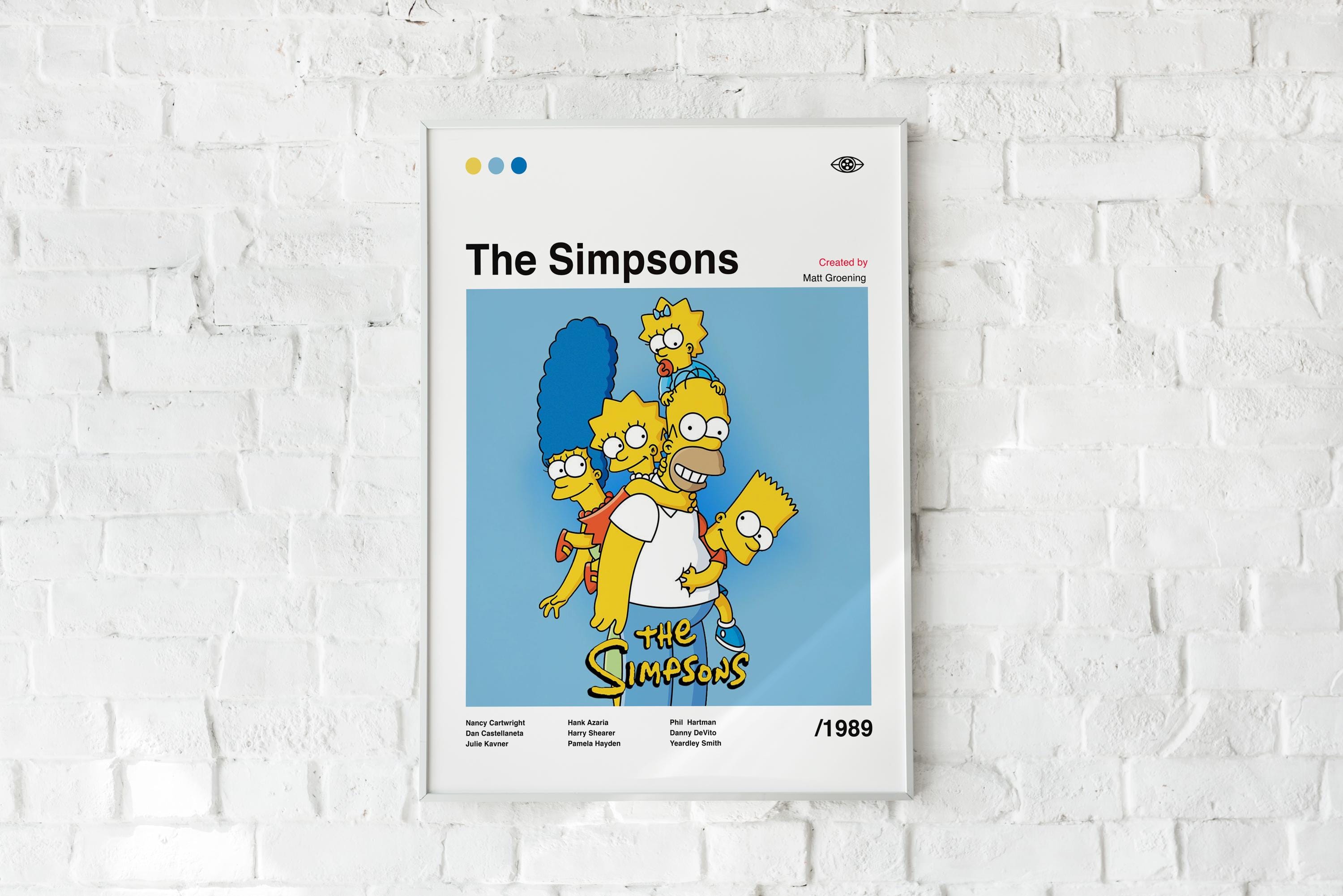 The Simpsons Poster | the Simpsons Print | Vintage Poster | Minimalist ...