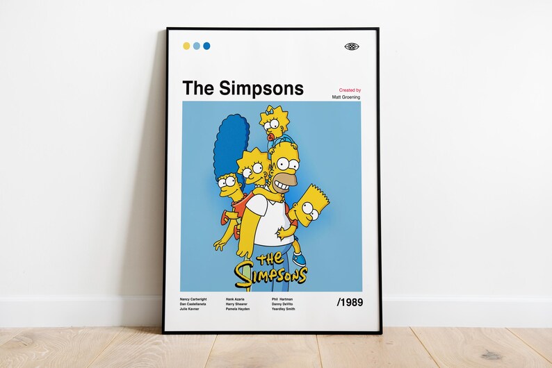 The Simpsons Poster | the Simpsons Print | Vintage Poster | Minimalist ...