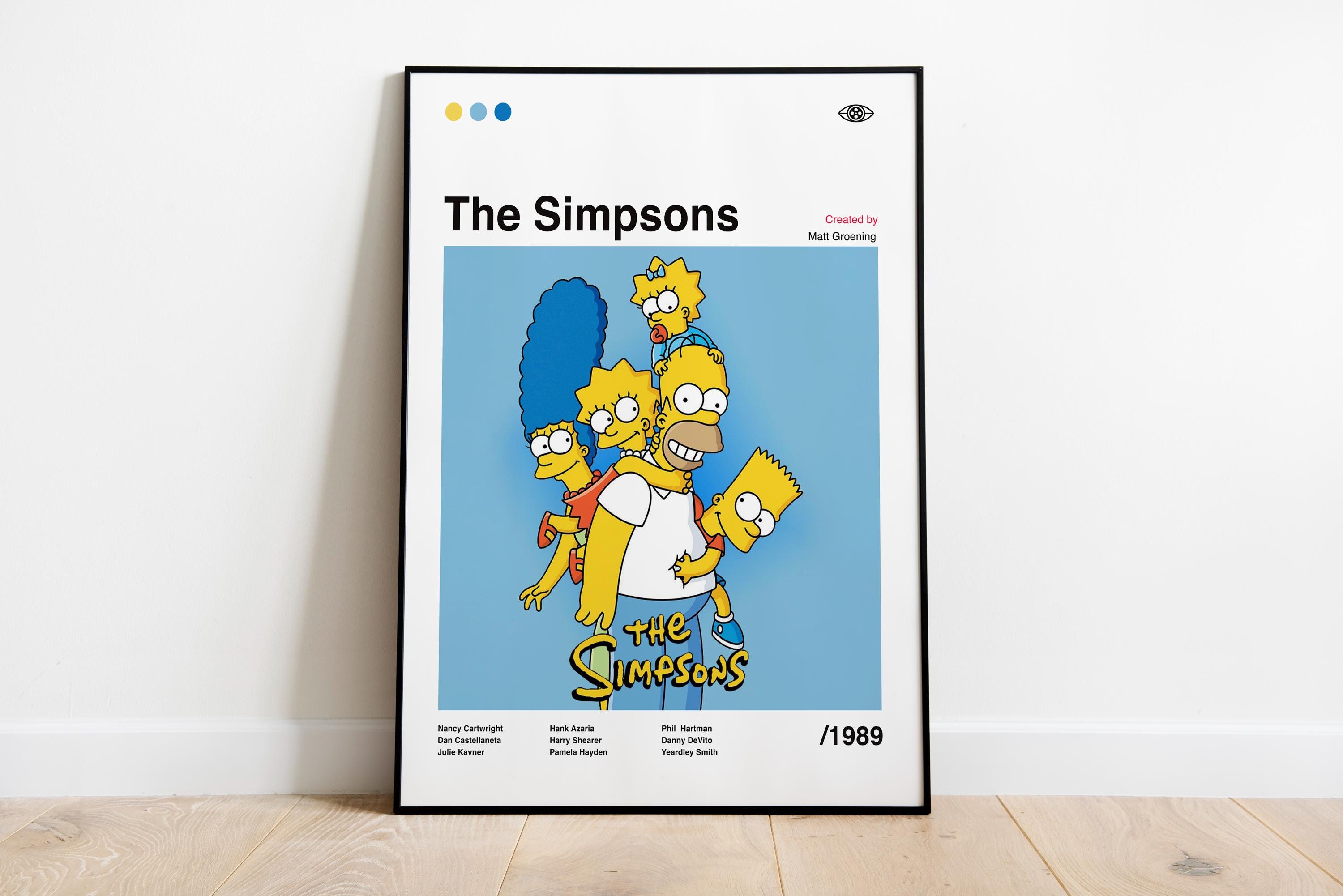 The Simpsons Poster | the Simpsons Print | Vintage Poster | Minimalist ...