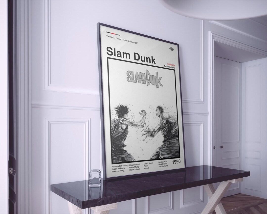 Slam Dunk Poster | Slam Dunk Anime Print | Minimalist Poster | Anime ...