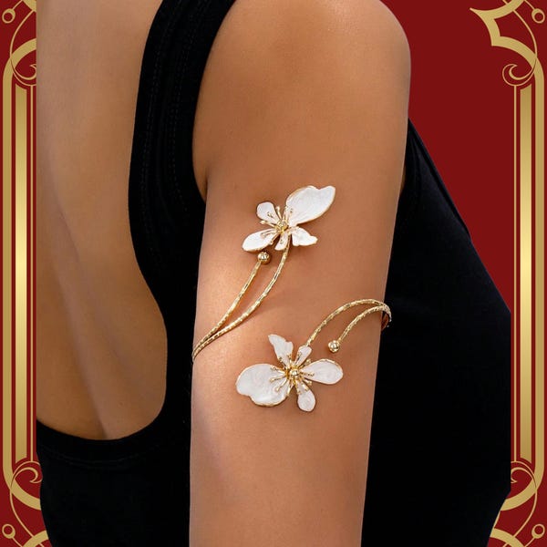 Floral Cuff Bracelet - Etsy