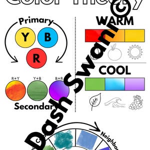 Color Theory Worksheet | Printable PDF for Elementary Art Lessons - Etsy