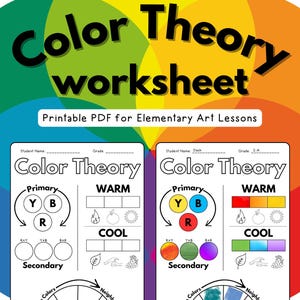 Color Theory Worksheet | Printable PDF for Elementary Art Lessons - Etsy