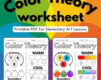 Color Theory Art Worksheet - Etsy