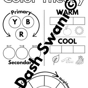 Color Theory Worksheet | Printable PDF for Elementary Art Lessons - Etsy