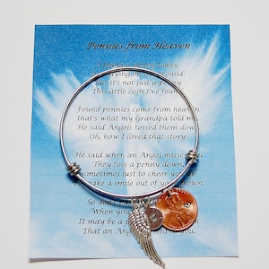 Pennies From Heaven, Penny Bracelet, Personalized Penny Bracelet, Angel ...