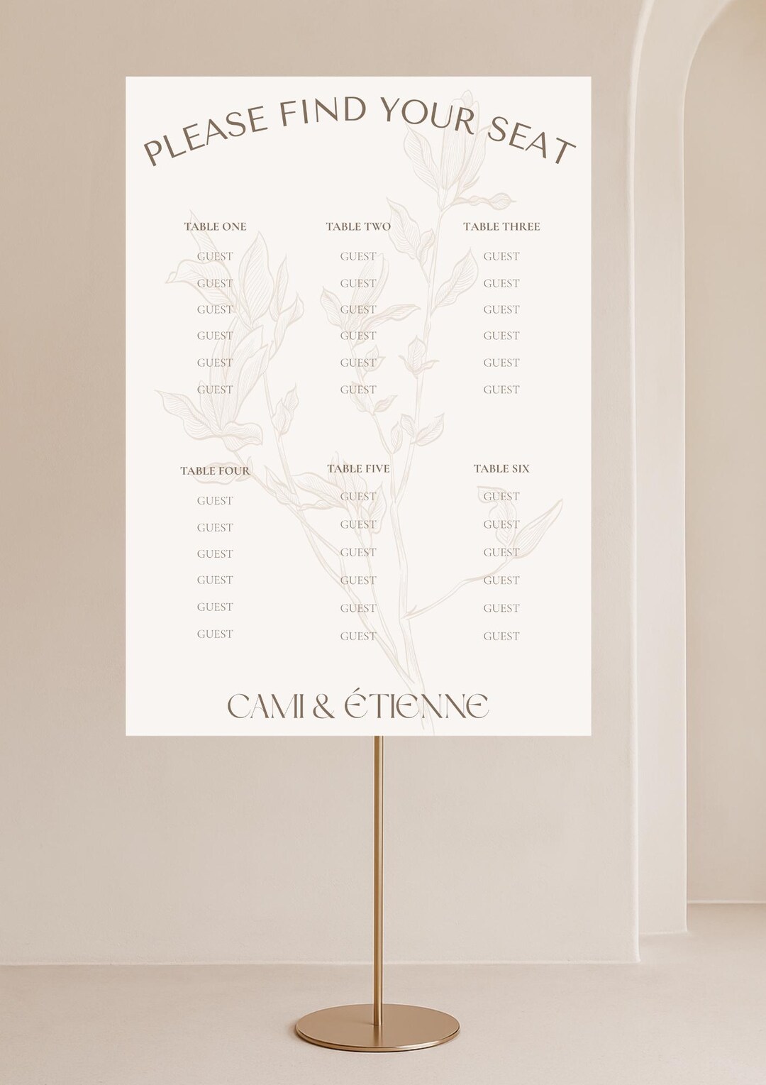 The Élise Seating Chart - Etsy