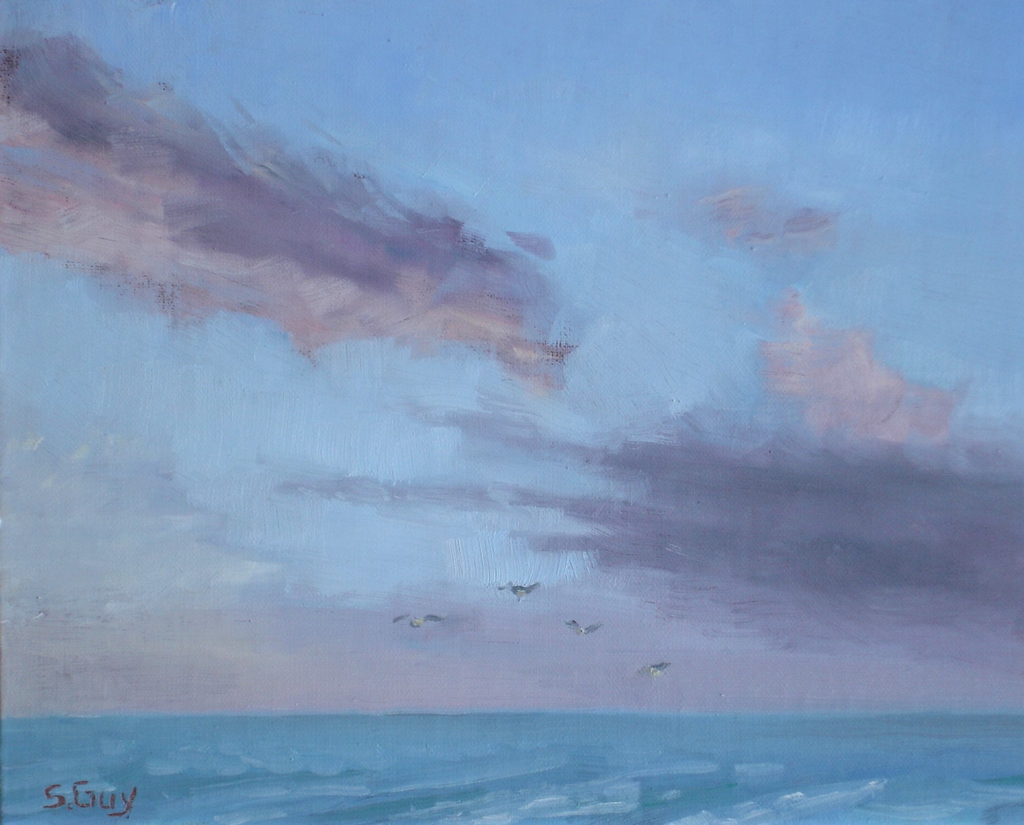 Original Impressionist Plein Air Seascape Oil Painting Ocean Coastal ...