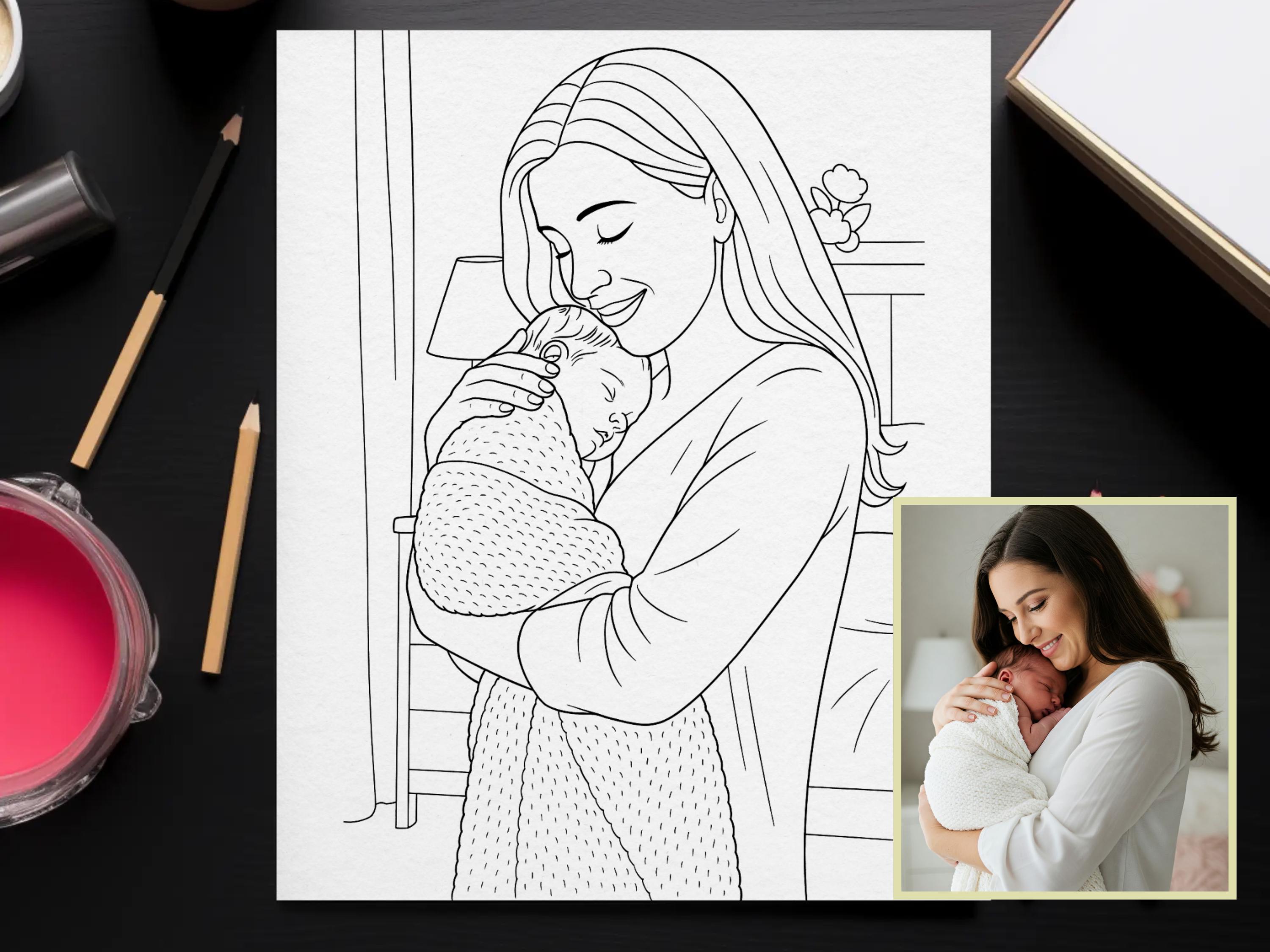 Custom Coloring Page From Photo – Personalized Line Art for Kids ...