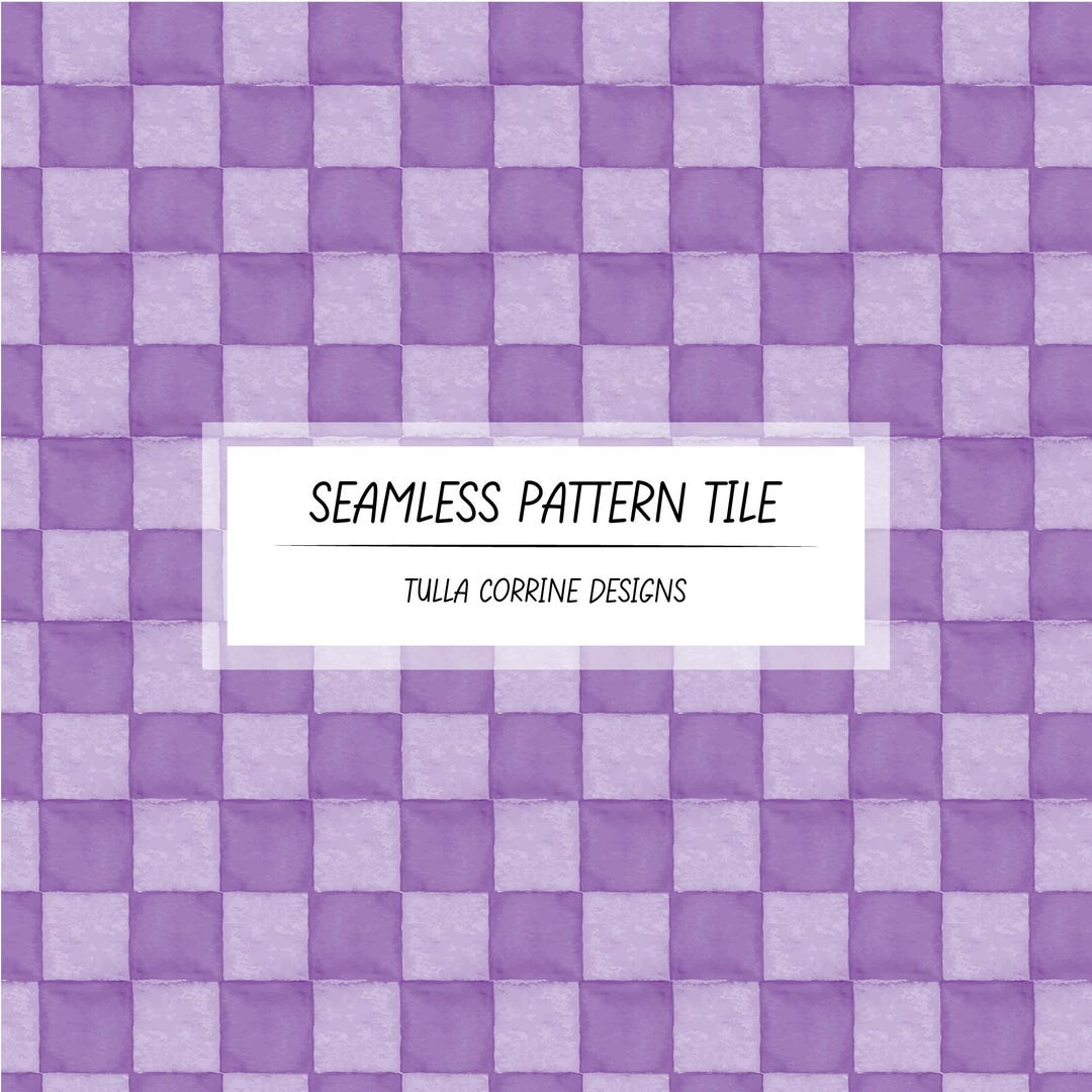 Checker Board Seamless Repeat Pattern Purple Fabric Print Repeating ...
