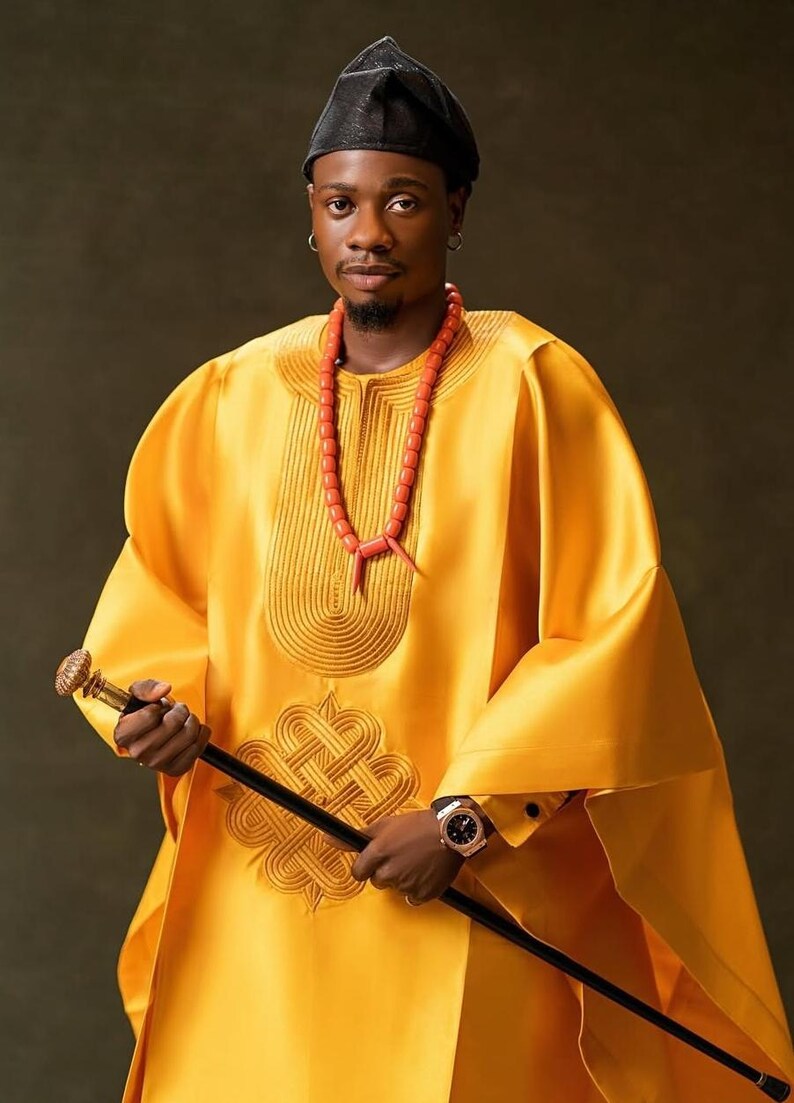 Debo Men Orange Outfit/3 Piece Set/african Men Clothing/senator Suit ...