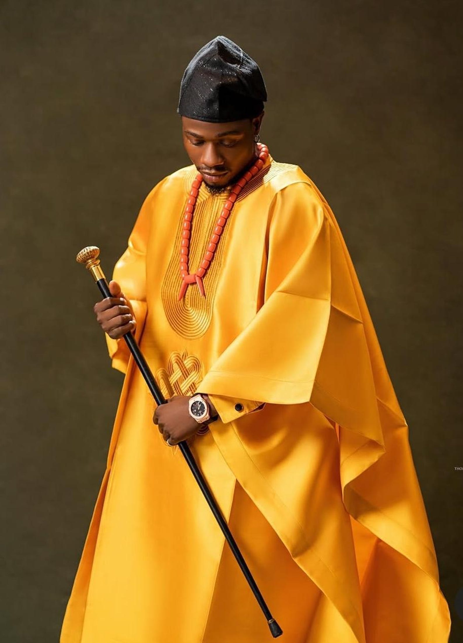 Debo Men Orange Outfit/3 Piece Set/african Men Clothing/senator Suit ...