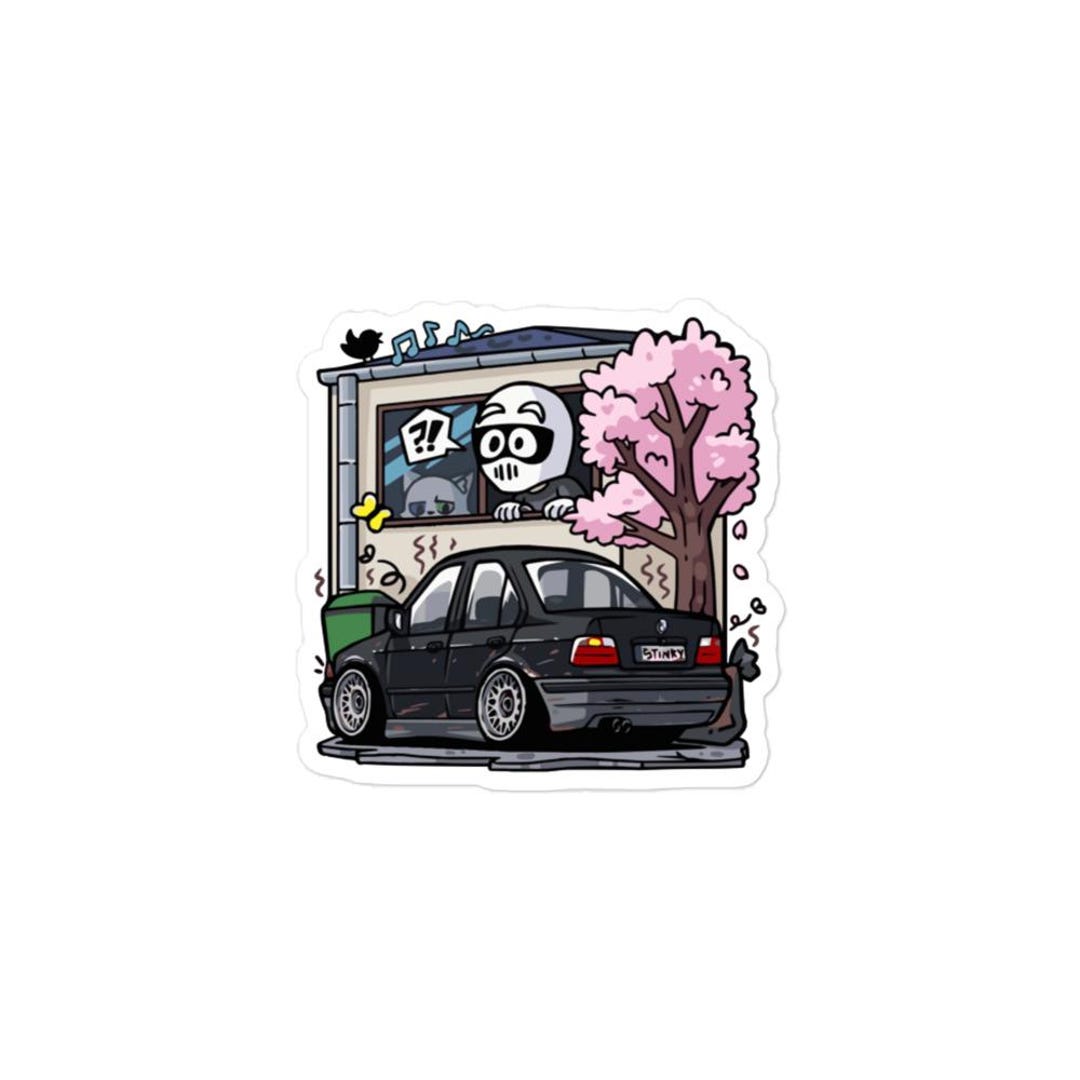 Funny Car Culture Decal | Cute Aesthetic Drift Sticker | Die-cut ...