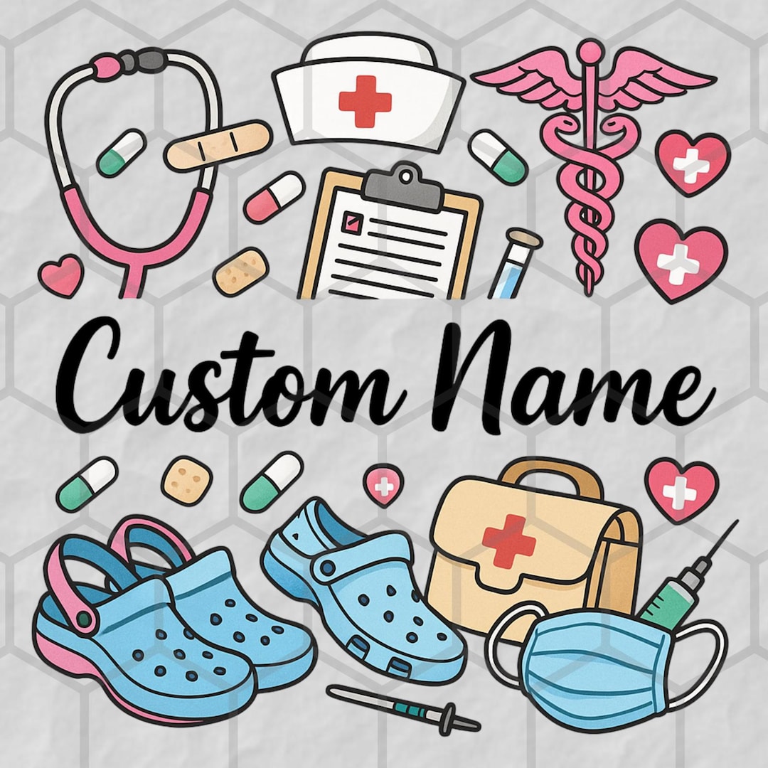 Custom Name Nurse Png,nurse Life Png,nurse Png Design,nurse Hat Png ...