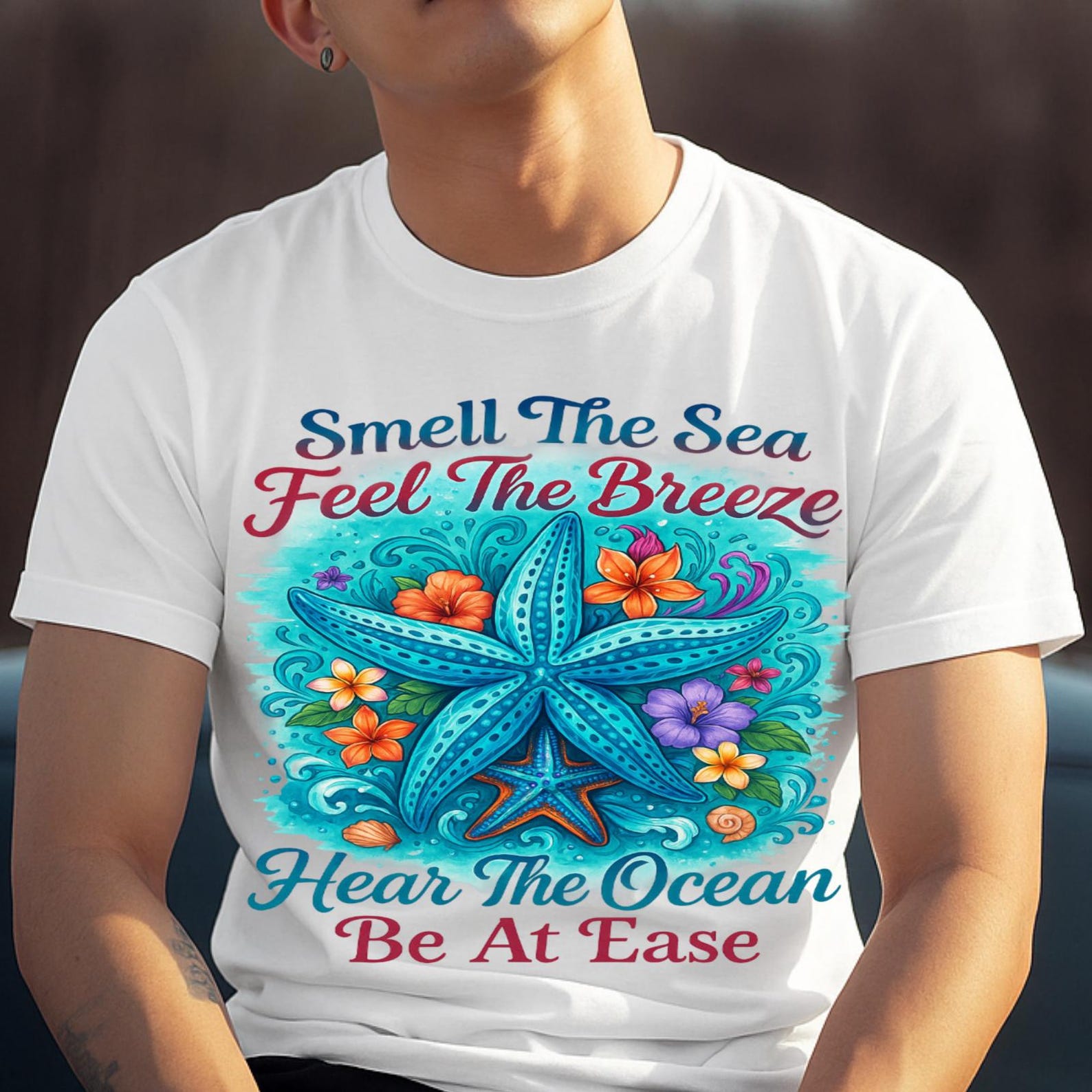 Beach Starfish PNG Design - Smell the Sea, Feel the Breeze, Hear the ...