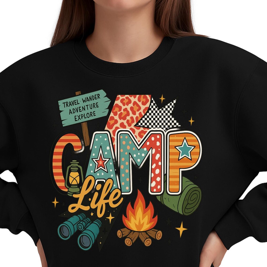 Preppy Camp Life PNG, Camping Mode PNG Download | Retro Summer Camp ...