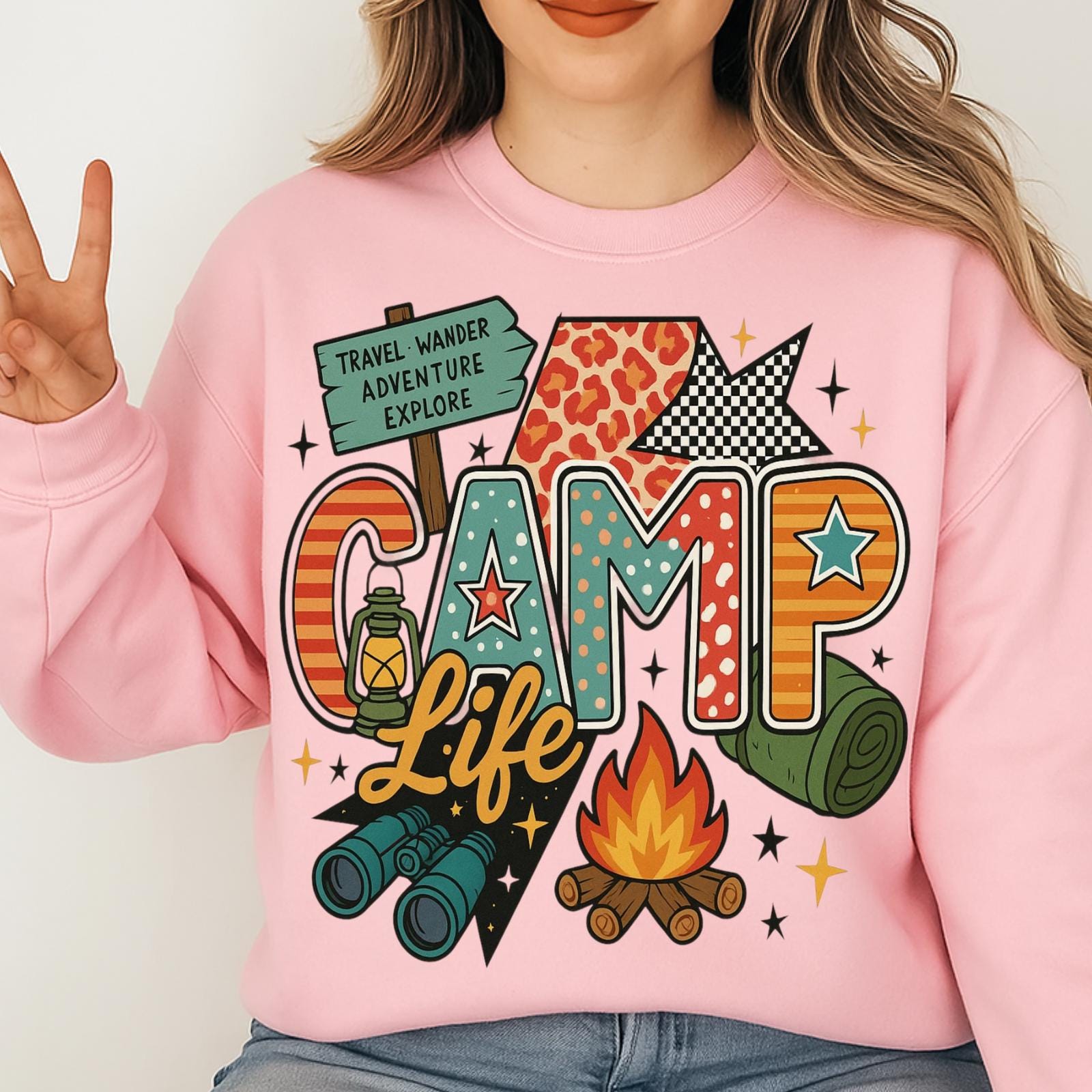 Preppy Camp Life PNG, Camping Mode PNG Download | Retro Summer Camp ...