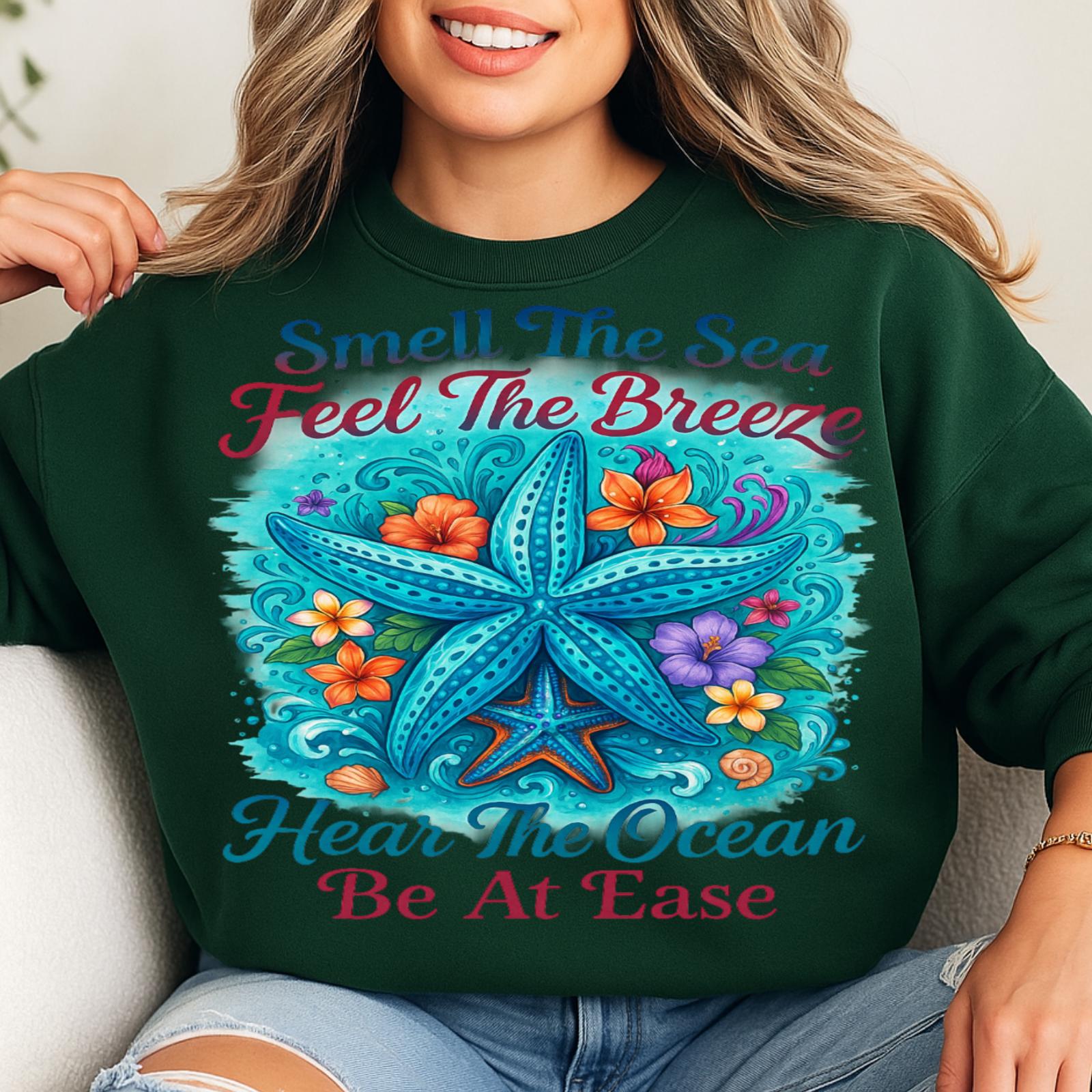 Beach Starfish PNG Design - Smell the Sea, Feel the Breeze, Hear the ...
