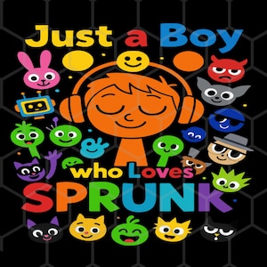 Sprunki Boys Oren Just a Boy Who Loves Sprunki Png Download - Etsy