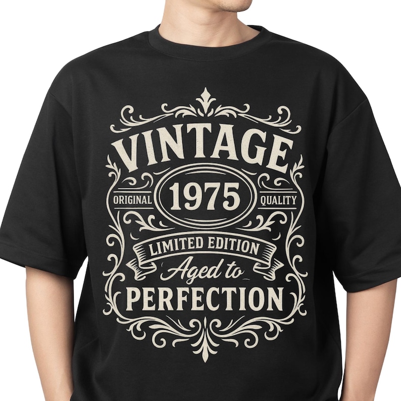 50th Birthday SVG | Vintage 1975 SVG | Aged to Perfection Cut File | 50 ...