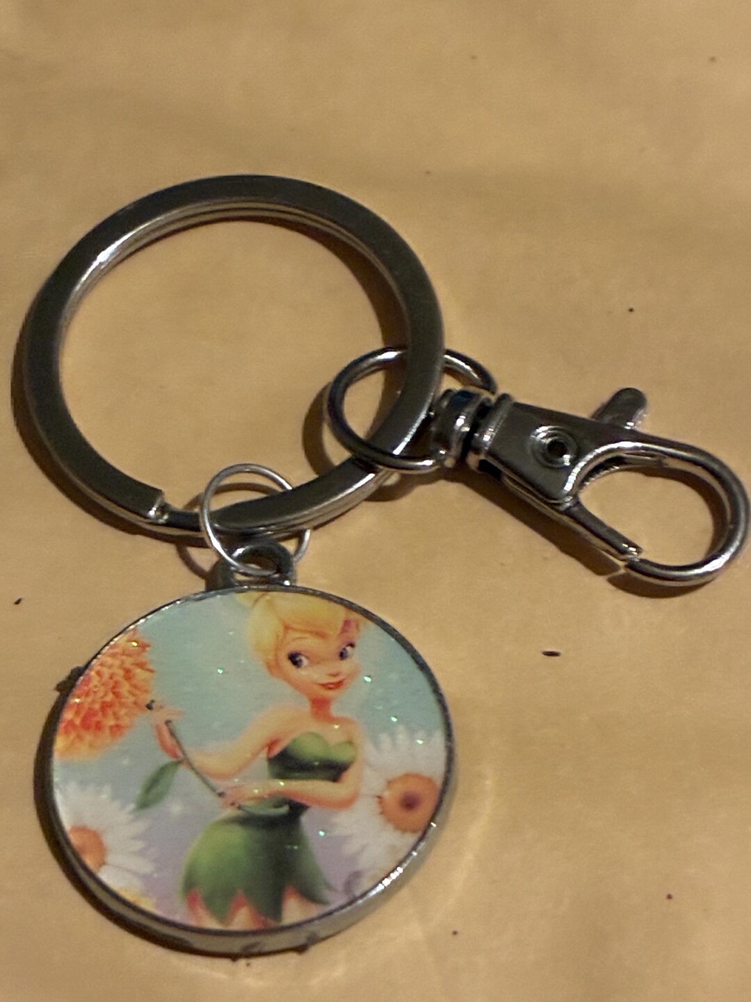 Disney Tinkle Bell Peter Pan Movie Stainless Steel Keyring Keychains ...