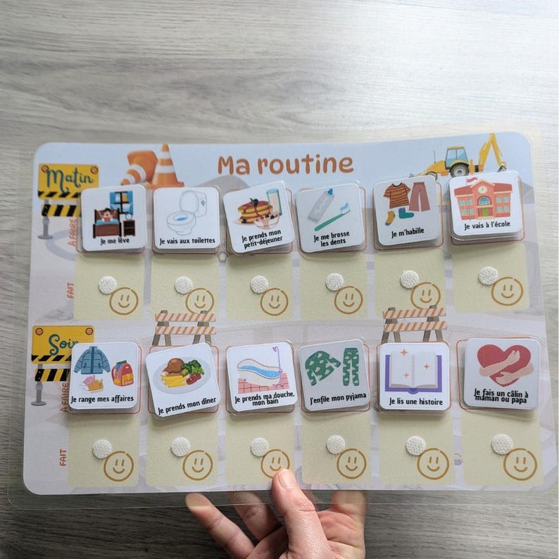 Tableau Routine Enfant Matin & Soir – Autonomie Quotidienne ...