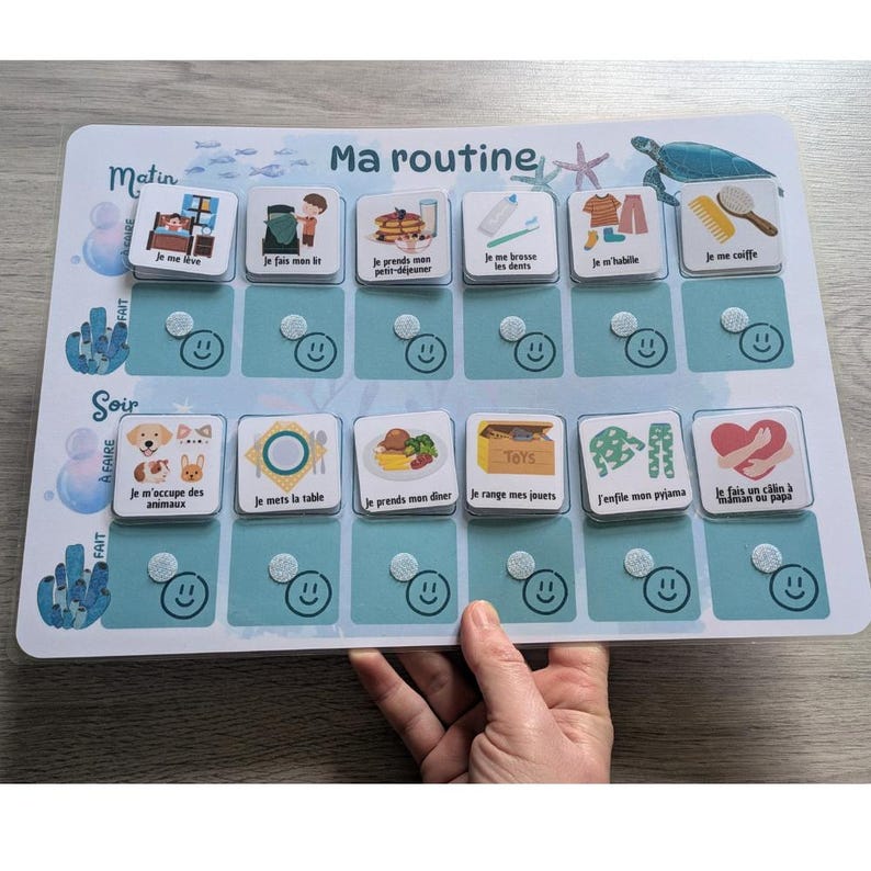Tableau Routine Enfant Matin & Soir – Autonomie Quotidienne ...