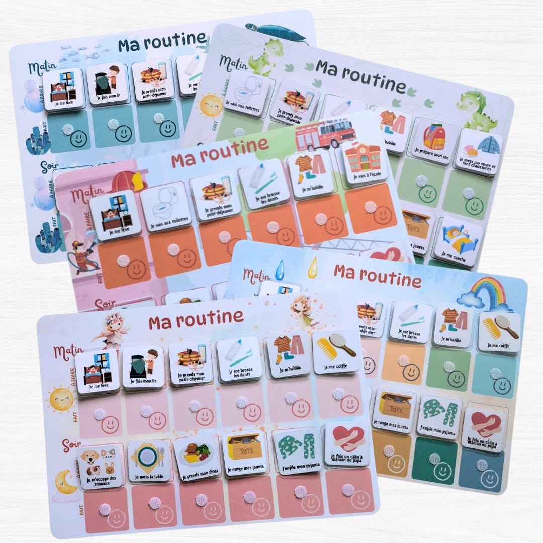 Tableau Routine Enfant Matin & Soir – Autonomie Quotidienne ...