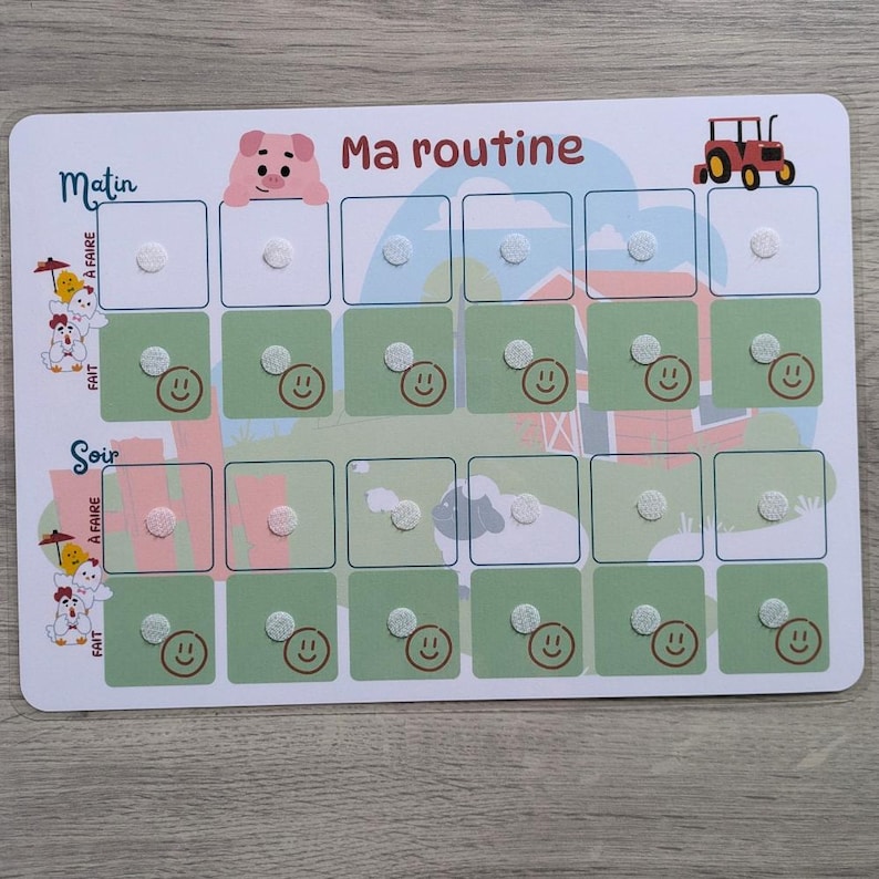 Tableau Routine Enfant Matin & Soir – Autonomie Quotidienne ...
