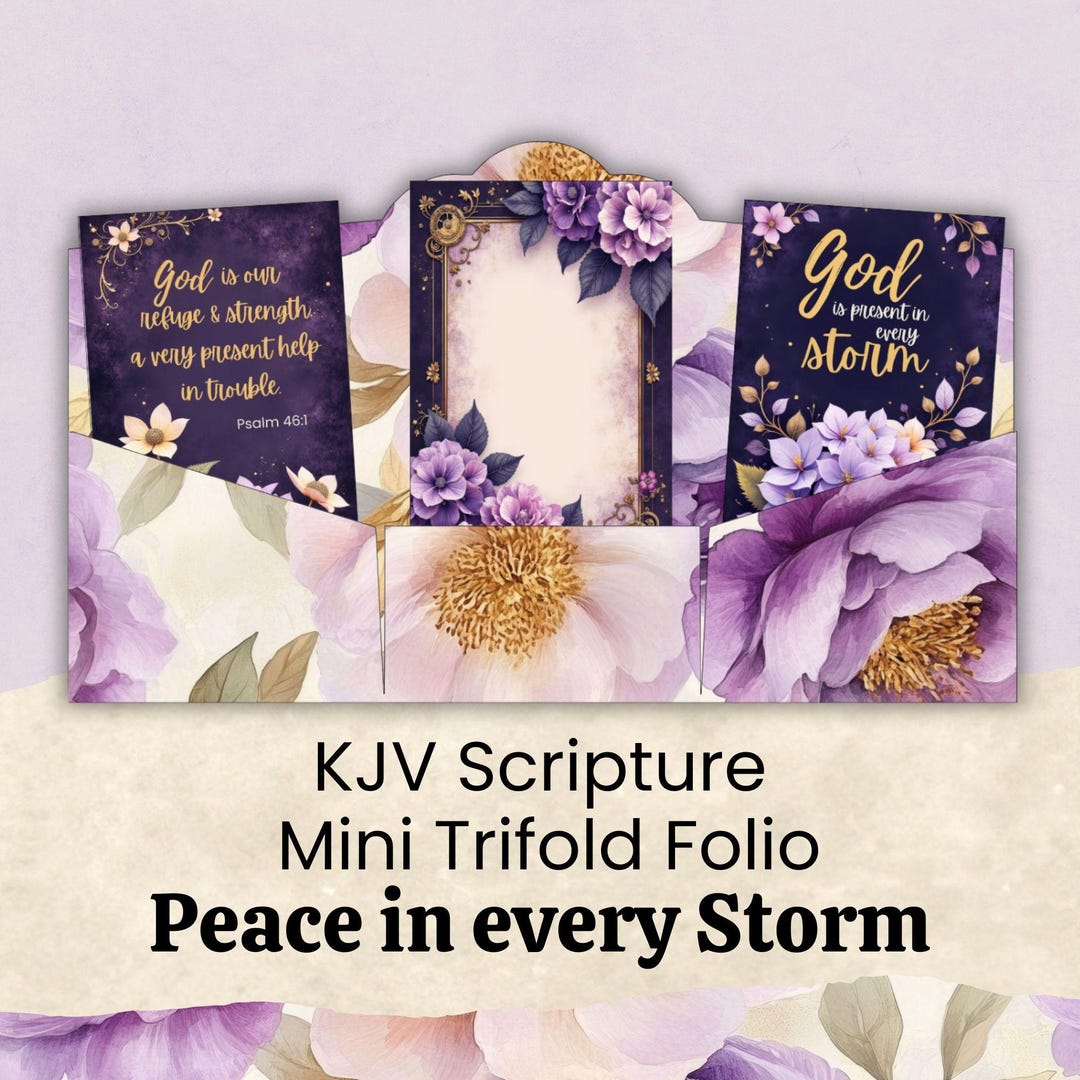 Junk Journal Scripture Pockets, KJV Mini Folio Craft With Instruction ...